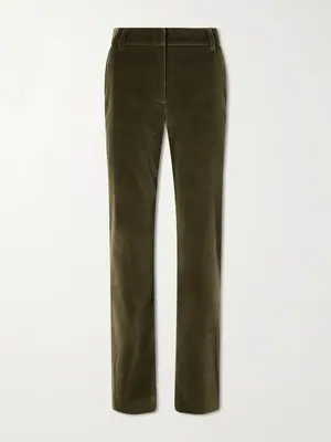 La DoubleJ Velvet Straight-leg Trousers - Green