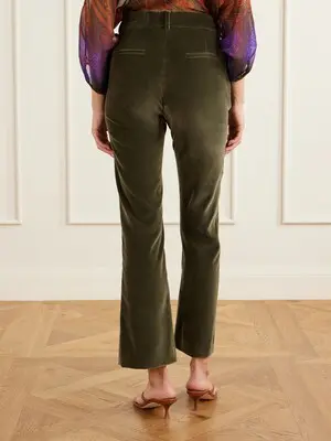 La DoubleJ Velvet Straight-leg Trousers - Green