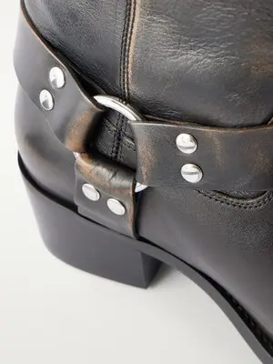 Paris Texas Roxy Studded Leather Knee High Boots