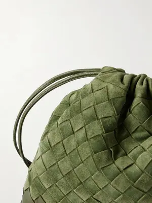 Bottega Veneta Dustbag Intrecciato Suede Shoulder Bag