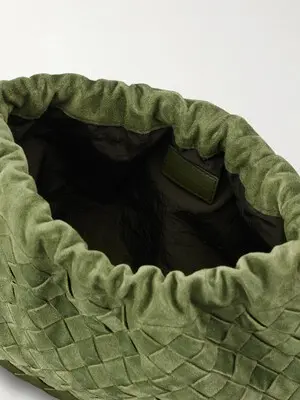 Bottega Veneta Dustbag Intrecciato Suede Shoulder Bag