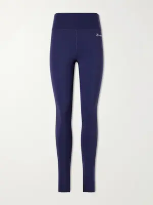 SPORTY & RICH Embroidered Jersey Leggings - Blue