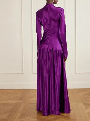 FFORME Mila Satin Maxi Dress - Purple