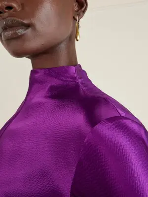 FFORME Mila Satin Maxi Dress - Purple