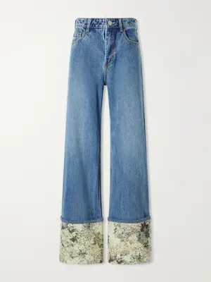 ALEMAIS Marcel Printed Straight-leg Jeans