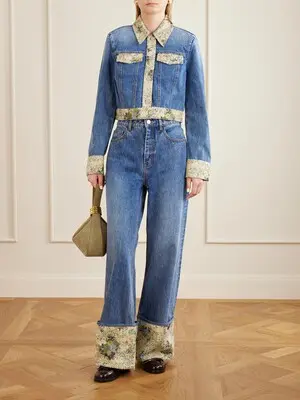 ALEMAIS Marcel Printed Straight-leg Jeans