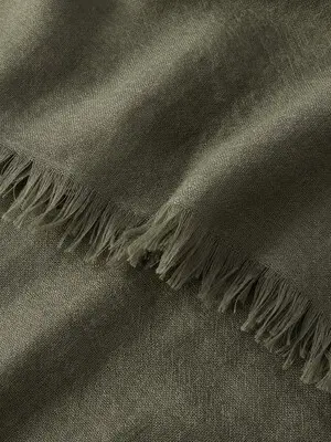 Brunello Cucinelli Karakorum Cashmere And Silk-blend Scarf - Green