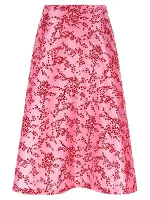 Alberta Ferretti Mikado Floreale' Skirt