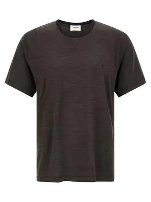 Saint Laurent Cassandre' T-shirt - Brown