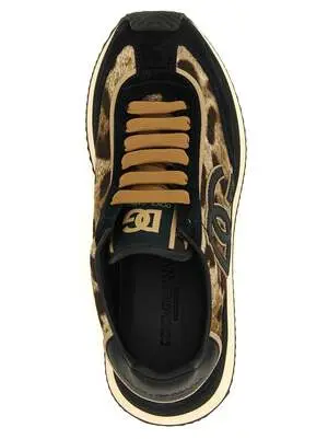 Dolce & Gabbana Dg Cushion' Lace And Suede Sneakers