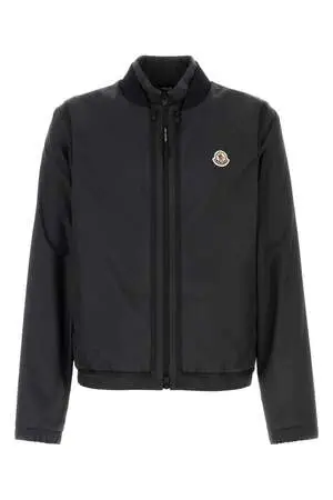 Moncler Polyester Hemmoor Bomber Jacket - Black