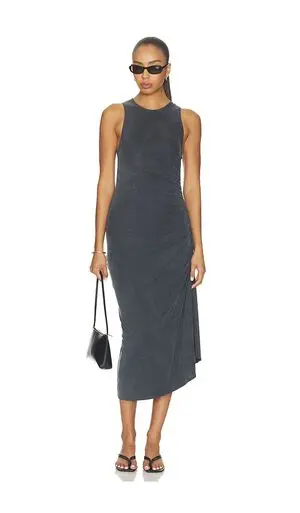 AGOLDE Draped Overlay Raglan Sleeve Mini Dress