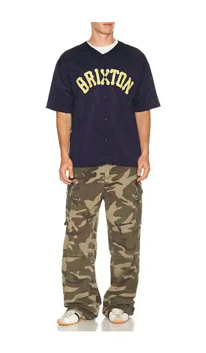 Brixton Mesh Short Sleeve Baseball Jersey