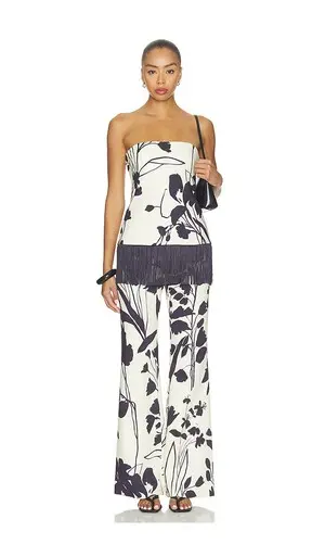 Cara Cara Benita Strapless Top With Fringe Detail - Ivory