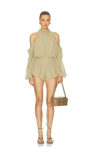 CAMILA COELHO Leora Romper - Sage