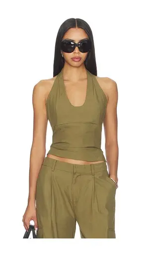 SOVERE / Sabine Halterneck Top In Twill