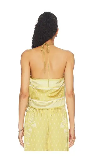 SHANI SHEMER Jessie Halterneck Top - Mustard