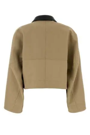 Givenchy Jacket With Leather Collar - Light Brown
