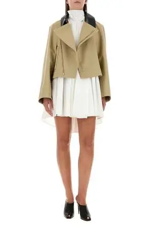 Givenchy Jacket With Leather Collar - Light Brown