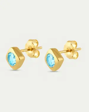 SOPHIE BLAKE Deco Studs Blue Topaz Earrings