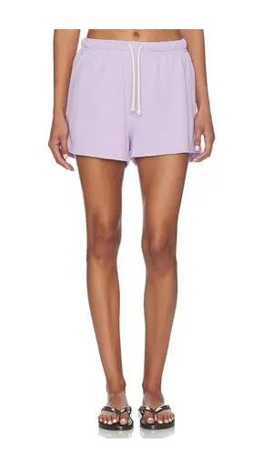 PERFECTWHITETEE Layla French Terry Sweat Shorts In Lavender - Ultraviolet