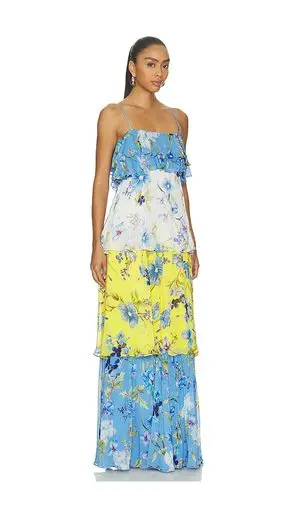 Hemant & Nandita Tiered Floral Maxi Dress