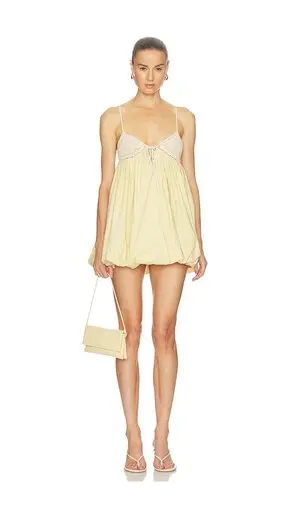 CAMILA COELHO Triana Mini Dress In Yellow - Maize