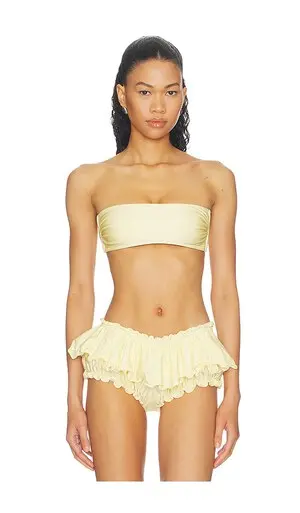 SHANI SHEMER Renu Bikini Top In Yellow