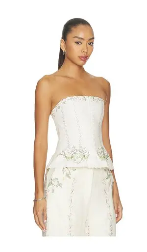 Agua Bendita Abelia Anhelo Top In Ivory