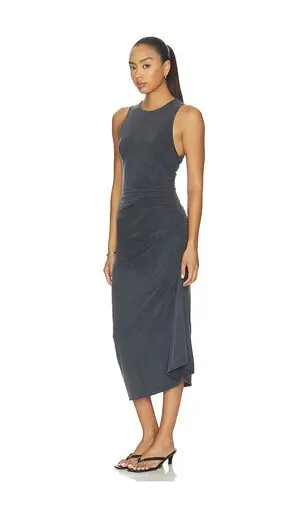 AGOLDE Draped Overlay Raglan Sleeve Mini Dress