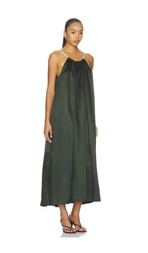 Bondi Born Como Tie-neck Maxi Dress In Green