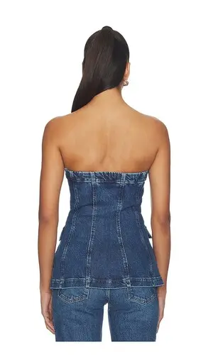 FAVORITE DAUGHTER The Phoebe Bustier In Blue