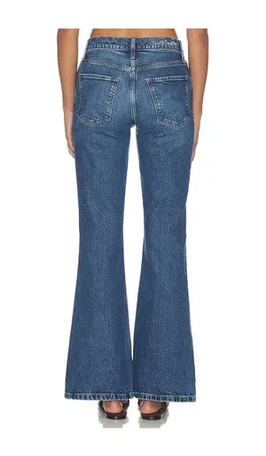 FAVORITE DAUGHTER The Maurice Mid Rise Flare In Blue