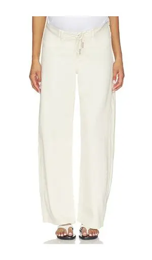 DL1961 X Bumpsuit Taylor Barrel Relaxed High Rise Maternity Jeans - Flax Aura
