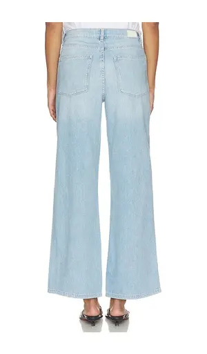 DL1961 X Bumpsuit Hepburn Wide Leg High Rise Maternity Jeans - Beachfront Aura