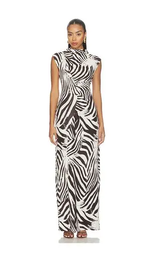 SAMSOE SAMSOE Saandressa Dress In Brown - Faded Zebra