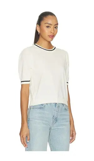 FRAME The Gathered Sweater In Cream
