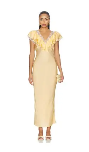 Ronny Kobo Gracie Dress In Yellow