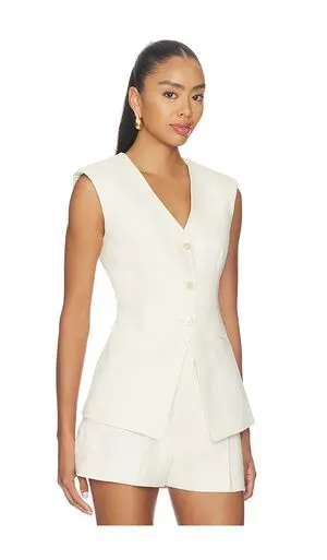 Veronica Beard Gillson Vest In Ivory