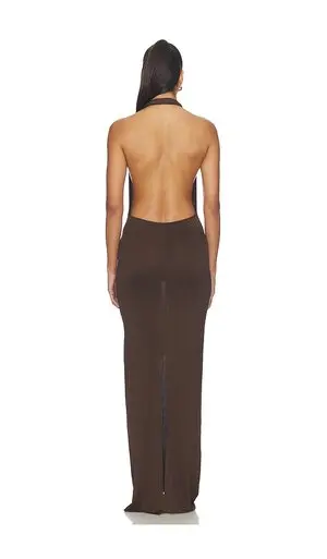 Eterne Gisele Maxi Dress In Brown