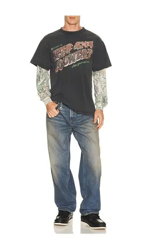 PHILCOS Jeep 4x4 Country Layered Tee In Black