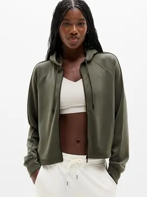 Athleta Seasoft Full Zip Hoodie - Jungle