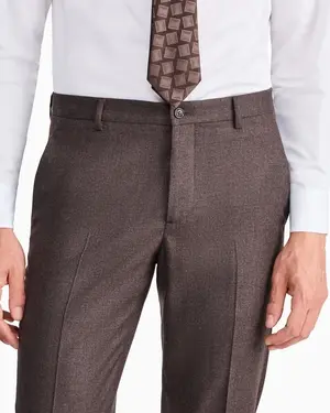 Giorgio Armani Slim-fit Suit Soho In Virgin Wool Flannel With Peak Lapels