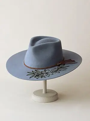Overland Harmony Yucca Wool Felt Outback Hat - Chambray