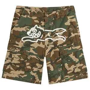 ICECREAM Running Dog Woodland Camo Cargo Shorts - Multi