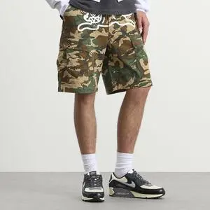 ICECREAM Running Dog Woodland Camo Cargo Shorts