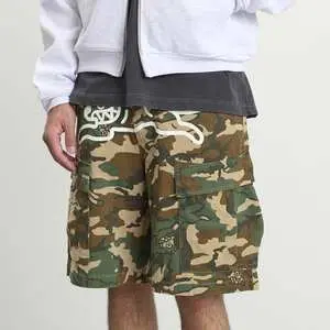 ICECREAM Running Dog Woodland Camo Cargo Shorts
