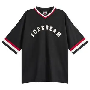 ICECREAM College V Neck Sports Jersey - Black