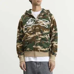 ICECREAM Running Dog Camouflage Zip-through Hoodie
