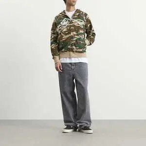 ICECREAM Running Dog Camouflage Zip-through Hoodie